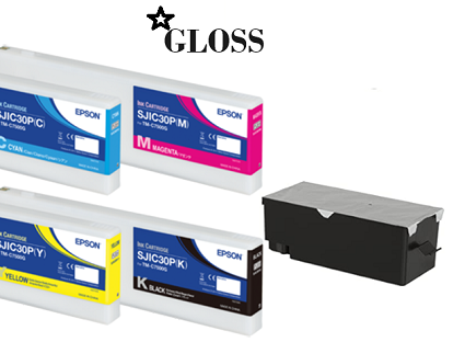 Epson SJIC30P Black, Cyan, Yellow, Magenta Ink Cartridges Set With Mai ...